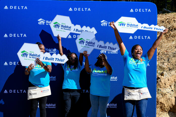 Delta volunteers build 4 new homes with Atlanta Habitat for Humanity - Delta Air Lines - Taking ...