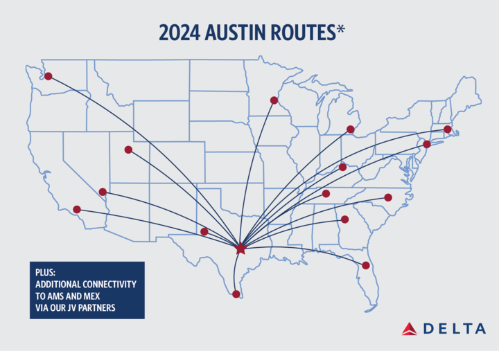 Delta’s Texas Takeoff: 11 flights, new routes added in Austin - Delta ...
