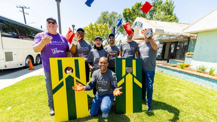 Delta volunteers from Global Sales and Los Angeles build 38th KABOOM ...